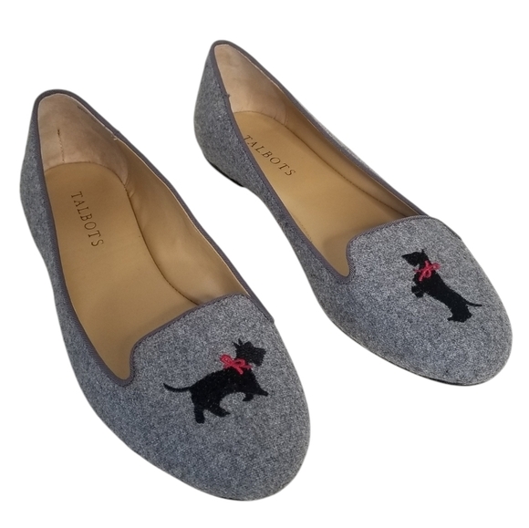 Talbots | Shoes | Talbots Ash Heather Wool Georgina Flat Round Toe ...